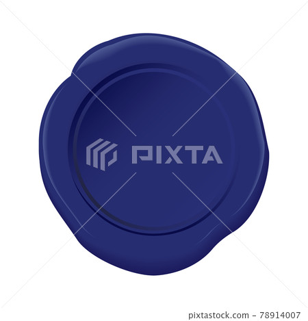Illustration of sealing stamp (navy blue) - Stock Illustration ...