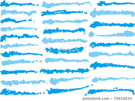A collection of line materials drawn with a brush - Stock Illustration ...