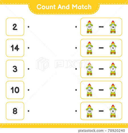Count and match, count the number of Rocket and... - Stock Illustration ...
