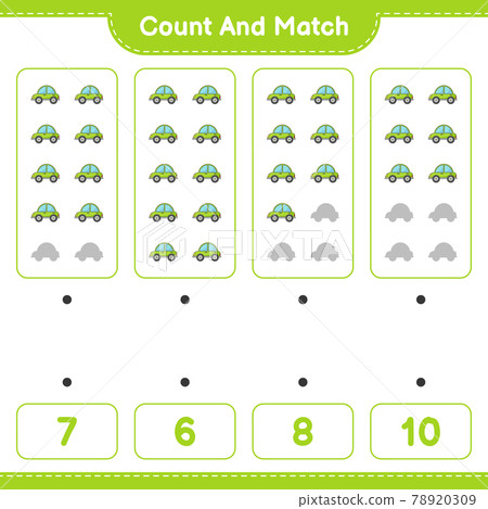 Count and match, count the number of Car and...-插圖素材 [78920309] - PIXTA圖庫