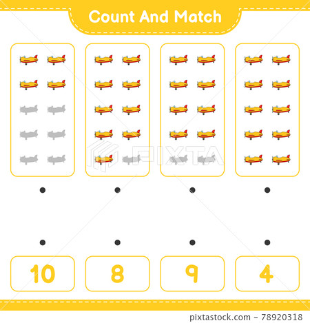Count and match, count the number of Plane and... - Stock Illustration ...