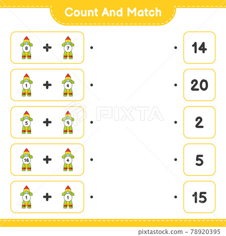 Count and match, count the number of Rocket and... - Stock Illustration ...