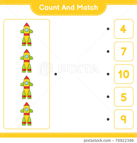 Count and match, count the number of Rocket and... - Stock Illustration ...