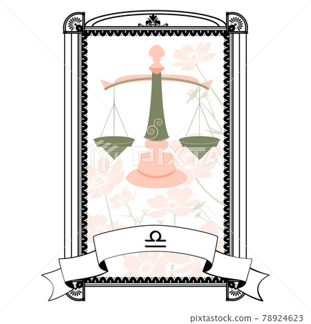 Libra and flower illustration - Stock Illustration [78924623] - PIXTA
