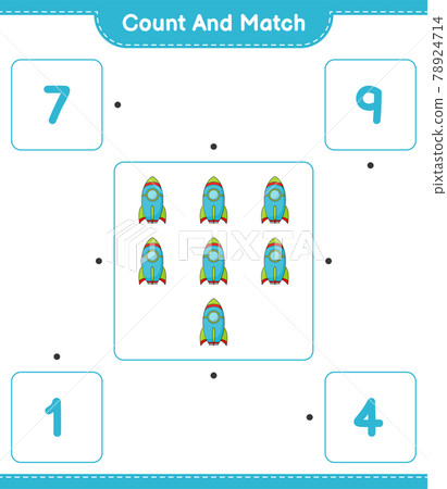Count and match, count the number of Rocket and... - Stock Illustration ...