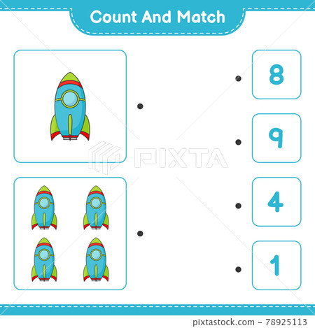 Count and match, count the number of Rocket and... - Stock Illustration ...