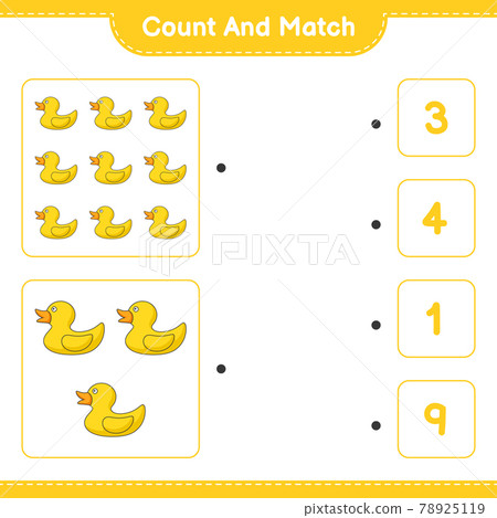 Count and match, count the number of Rubber... - Stock Illustration ...