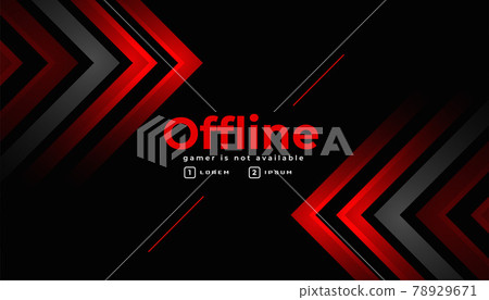 stylish offline gaming banner template - Stock Illustration [78929671 ...