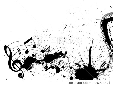 Grunge Musical Notes Design - Stock Illustration [78929891] - PIXTA