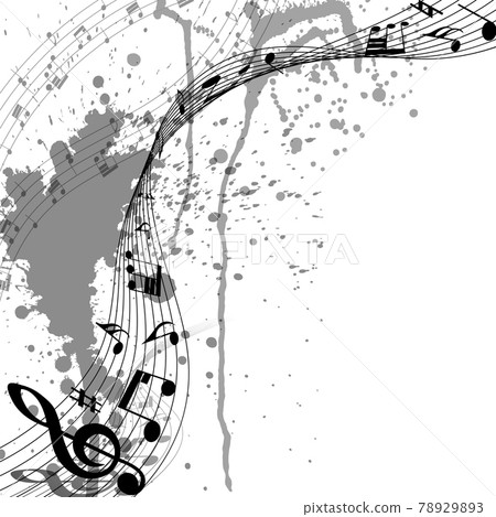 Grunge Musical Notes Design - Stock Illustration [78929893] - PIXTA