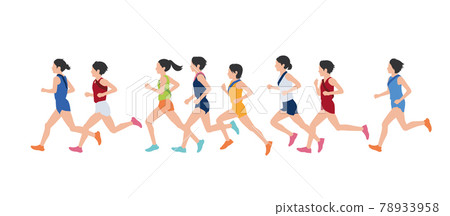 long distance relay road race, vector, vectors - Stock Illustration ...