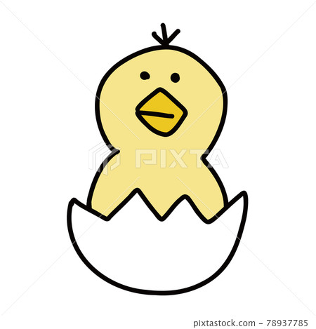 Illustration of a chick (chick) front - Stock Illustration [78937785 ...