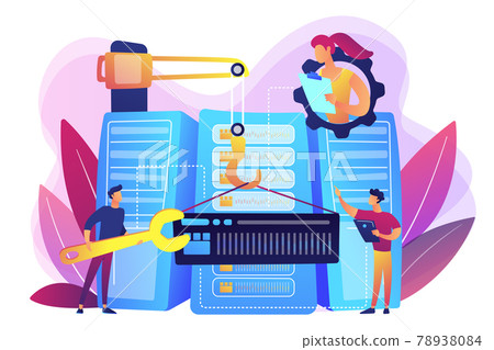 Big data engineering concept vector illustration. - Stock Illustration ...