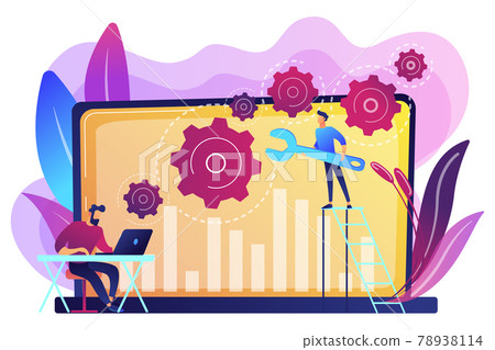 Computer troubleshooting concept vector... - Stock Illustration ...