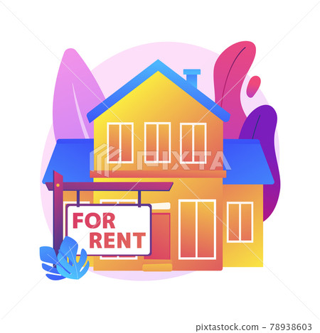 House for rent abstract concept vector... - Stock Illustration ...