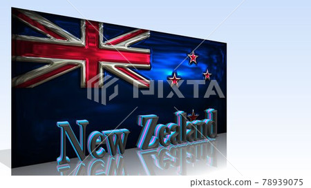 New_Zealand flag and text on the floor 1-1-1 - Stock Illustration ...