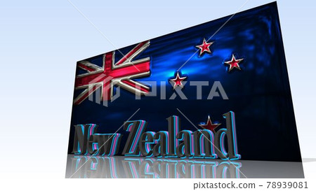 New_Zealand flag and text on the floor 1-3-3 - Stock Illustration ...