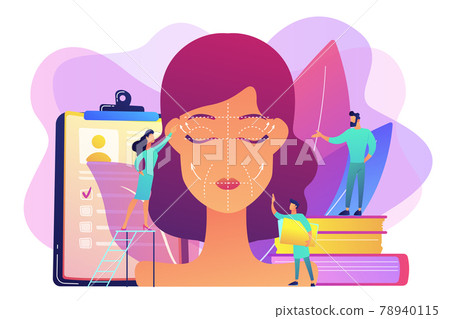 Face lifting concept vector illustration.-插圖素材 [78940115] - PIXTA圖庫