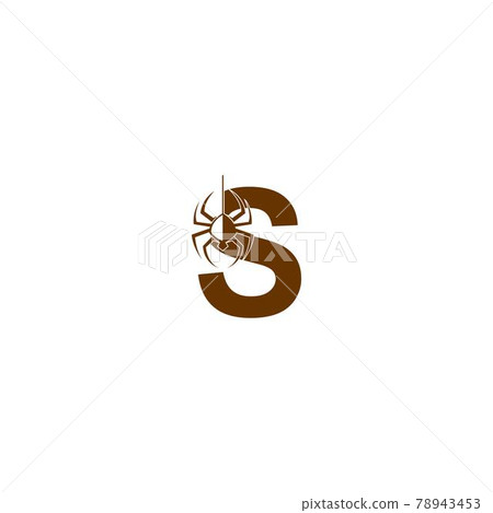 Letter S with spider icon logo design template - Stock Illustration ...