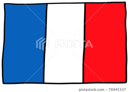 France flag Doodle Hand drawing sketch - Stock Illustration [78945337 ...