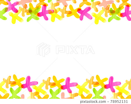 Watercolor warm color flower frame - Stock Illustration [78952131] - PIXTA
