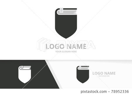Vector shield and book logo combination.... - Stock Illustration ...