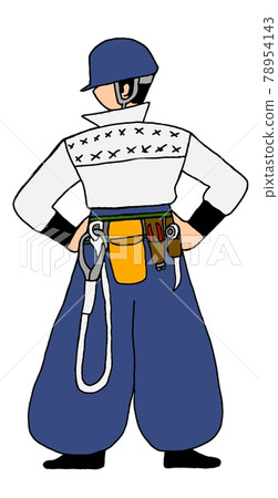 Back view of Tobi craftsman - Stock Illustration [78954143] - PIXTA