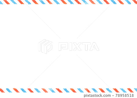 Simple and cute red and blue striped frame - Stock Illustration ...