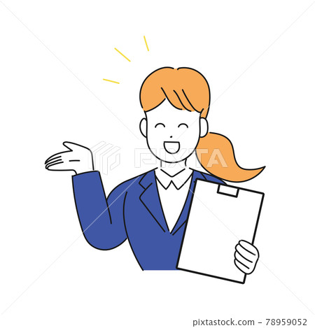 Illustration of a business person explaining... - Stock Illustration ...