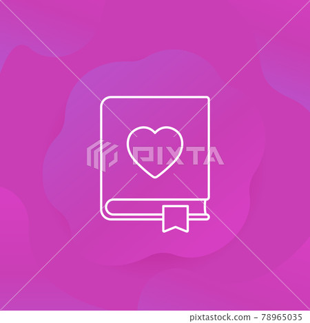 love diary icon, line design - Stock Illustration [78965035] - PIXTA