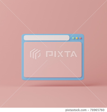 3d rendering blank windows interface on pink... - Stock Illustration ...