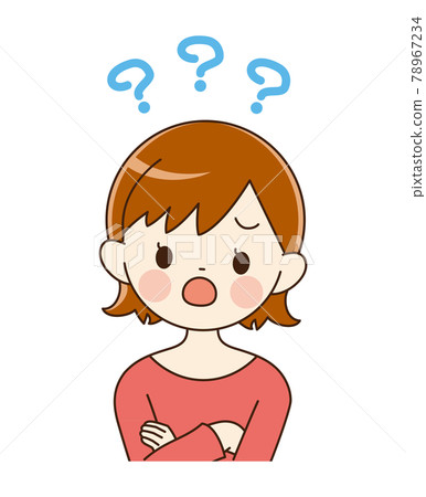 Female question, arms folded - Stock Illustration [78967234] - PIXTA