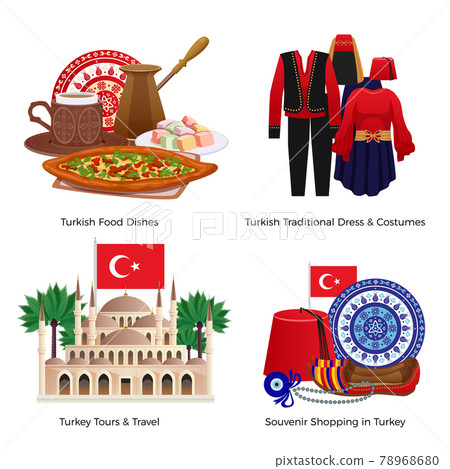 Turkey Tourism Concept Icons Set-插圖素材 [78968680] - PIXTA圖庫