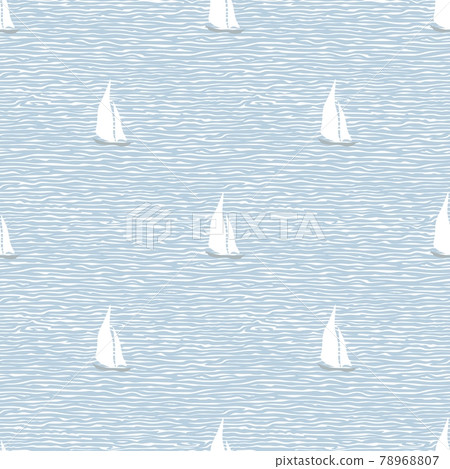 Seamless pattern with with the sea and... - Stock Illustration ...