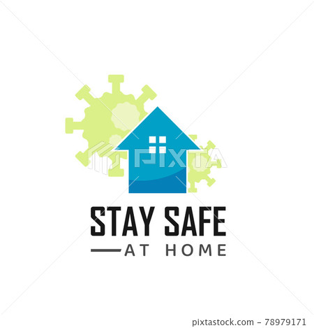 Stay Save At Home Logo Symbol - Stock Illustration [78979171] - PIXTA