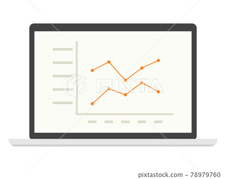pc, graph, chart - Stock Illustration [78979760] - PIXTA