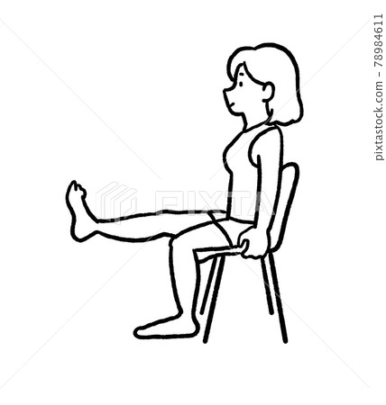 Line drawing illustration of core training Leg... - Stock Illustration ...