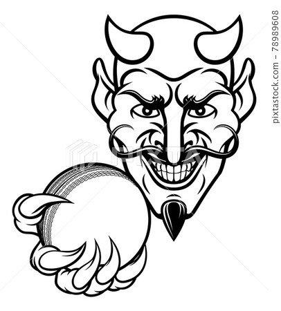 Devil Cricket Sports Mascot - Stock Illustration [78989608] - PIXTA