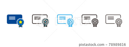certificate of merit, icon, icons - Stock Illustration [78989816] - PIXTA