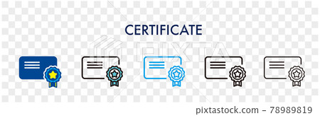 certificate of merit, icon, icons - Stock Illustration [78989819] - PIXTA