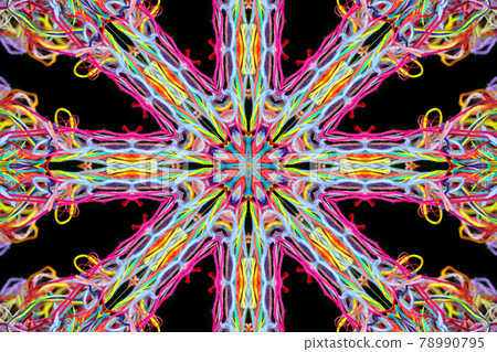 Abstract pattern from colorful threads with 3D... - Stock Illustration ...