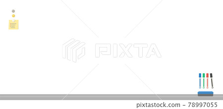 Whiteboard and eraser marker magnet and sticky... - Stock Illustration ...