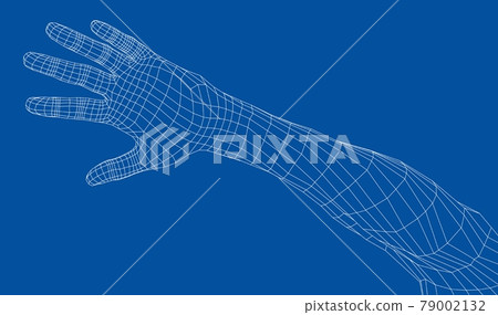 Hand. Vector rendering of 3d - Stock Illustration [79002132] - PIXTA
