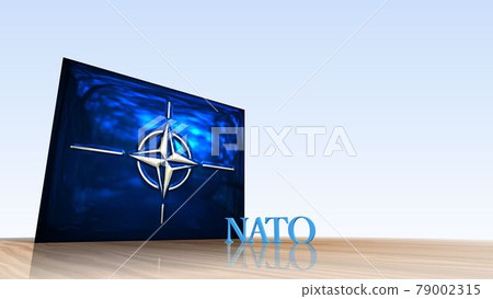 NATO flag and text reflected on the floor 4-3-1 - Stock Illustration ...