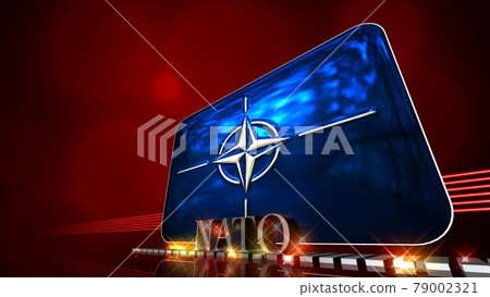 NATO flag and text reflected on the floor 3-3-3 - Stock Illustration ...