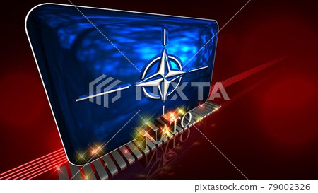 NATO flag and text reflected on the floor 3-2-1 - Stock Illustration ...