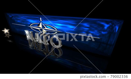 NATO flag and text reflected on the floor 2-2-3 - Stock Illustration ...