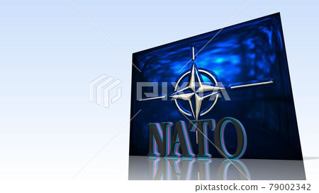 NATO flag and text reflected on the floor 1-3-3 - Stock Illustration ...