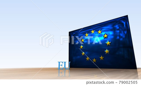 EU flag and text on the floor 4-3-3 - Stock Illustration [79002505] - PIXTA