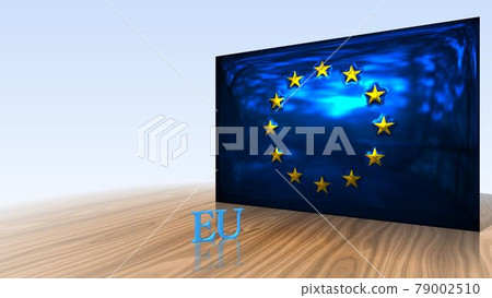 EU flag and text on the floor 4-1-3 - Stock Illustration [79002510] - PIXTA